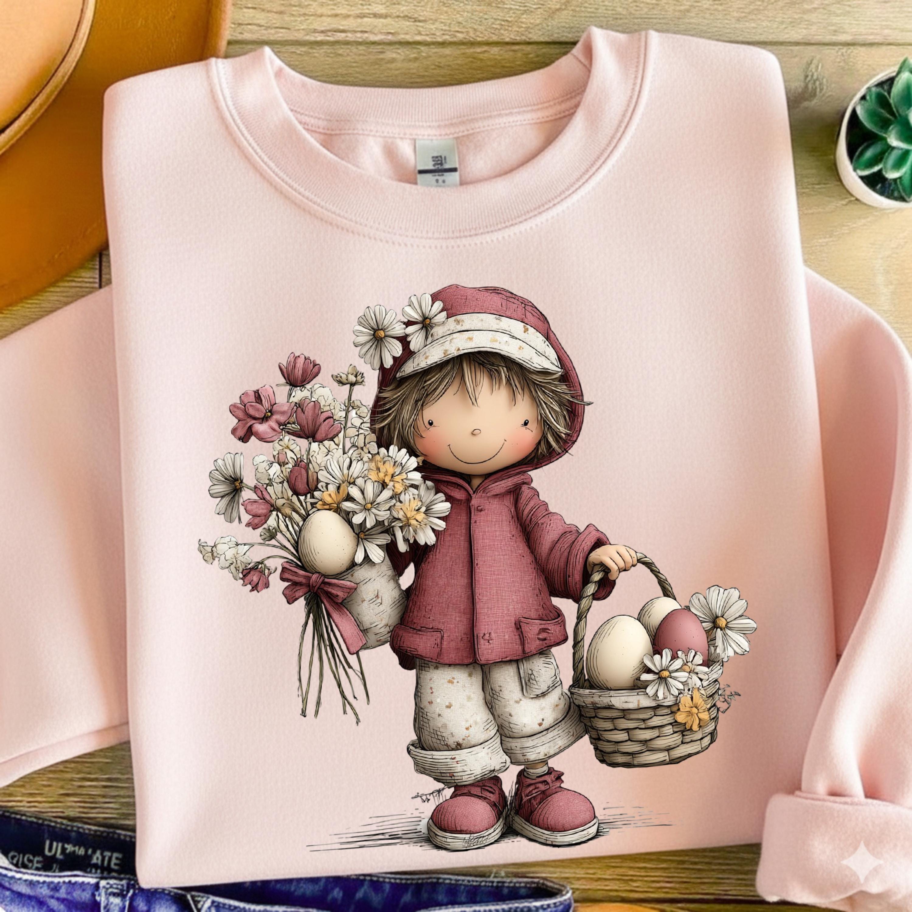 Whimsical Valentine’s Day Kids Clipart Bundle – Cute Floral Children ...