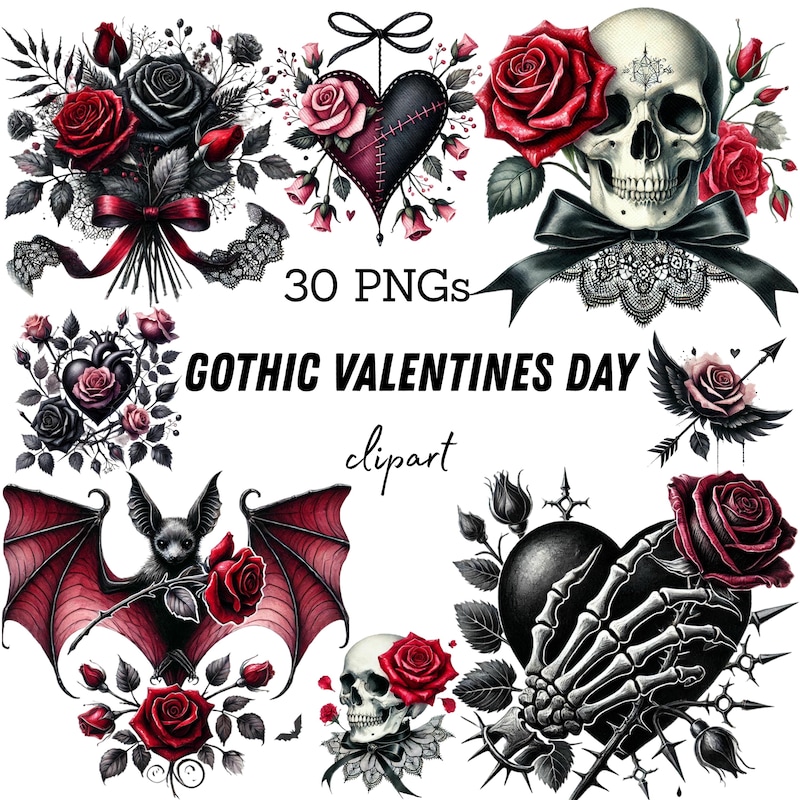 Valentine Png Skull - Etsy