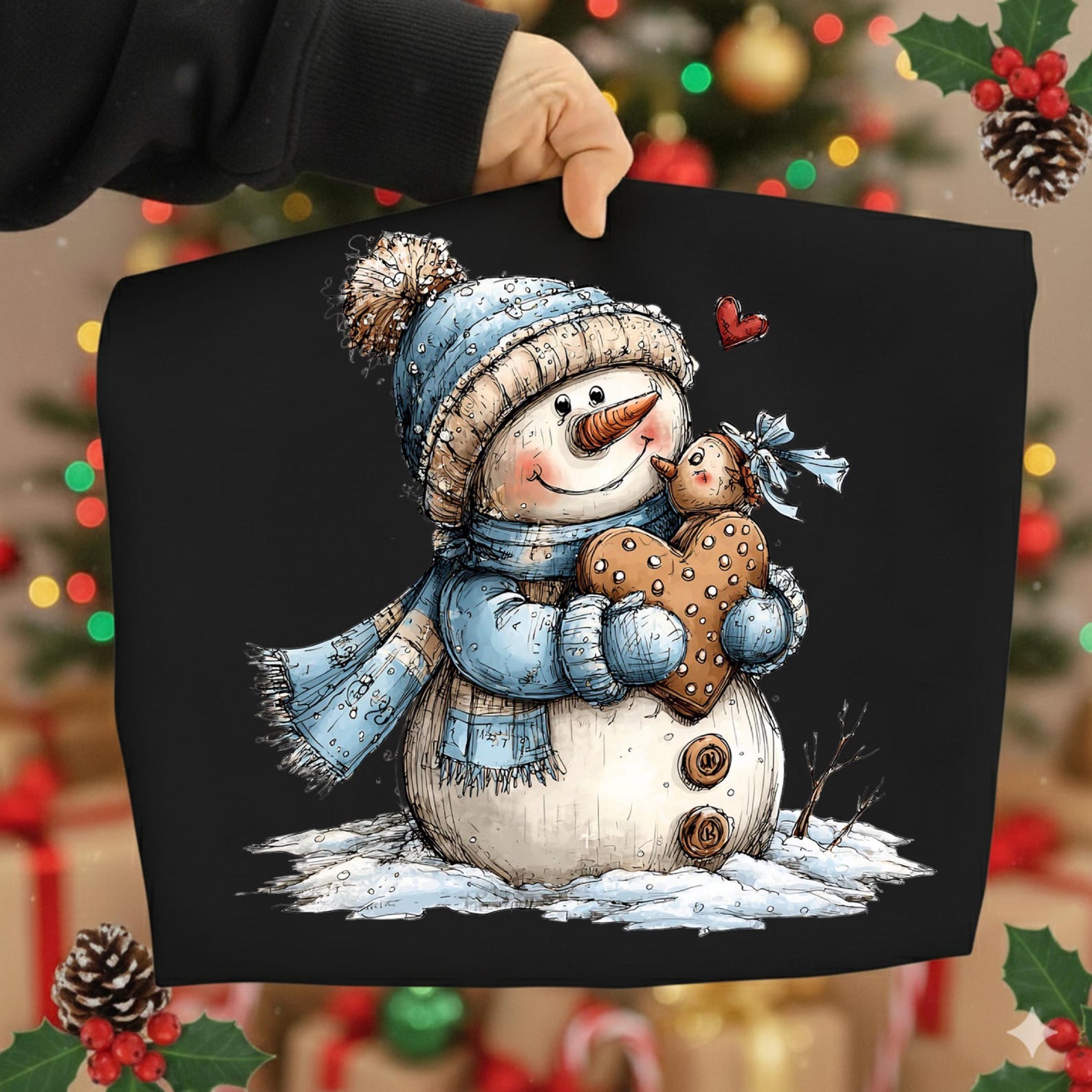 Whimsical Snowman Christmas Clipart: Festive Holiday Graphics (digital ...
