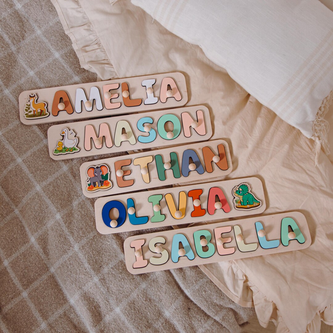 Custom Handmade Name Puzzles - Pastel Puzzles for Toddlers - First ...