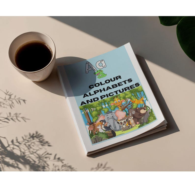 First Letters Book Printable PDF: ABC Coloring Pages for Kids - Etsy