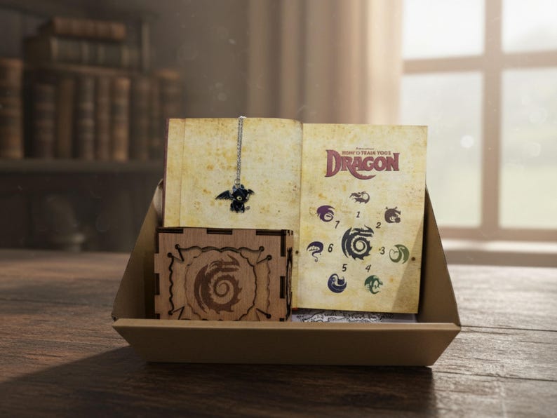 Combo HTTYD • Dragonbook + Dragon Card Wooden Box • Toothless. - Etsy ...