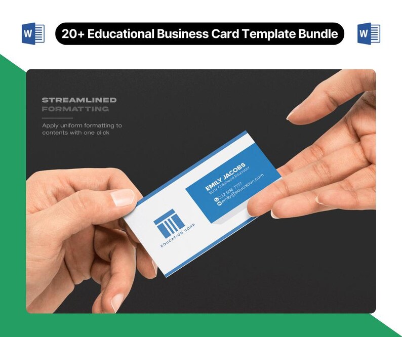 20+ Educational Business Card Templates for Teachers, School Admin ...
