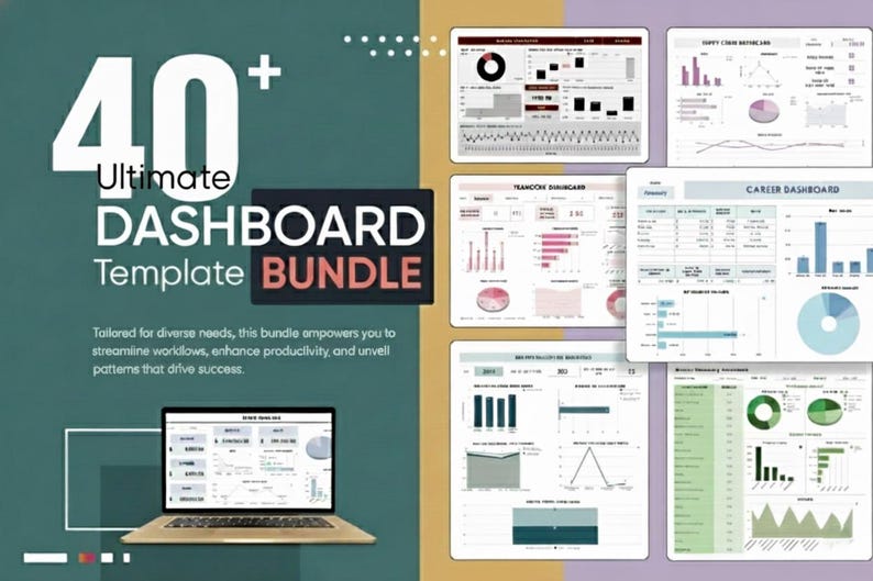 40+ Ultimate Dashboard Template Bundle | Business Planner Spreadsheet ...