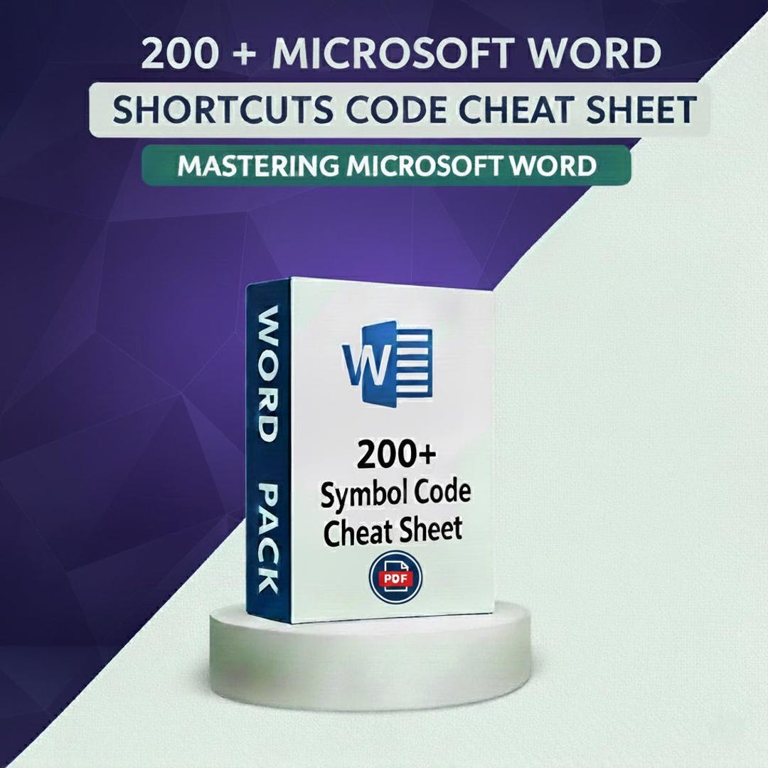 200+ MS Word Symbol Shortcuts Cheat Sheet | Word Shortcut Keys Guide ...