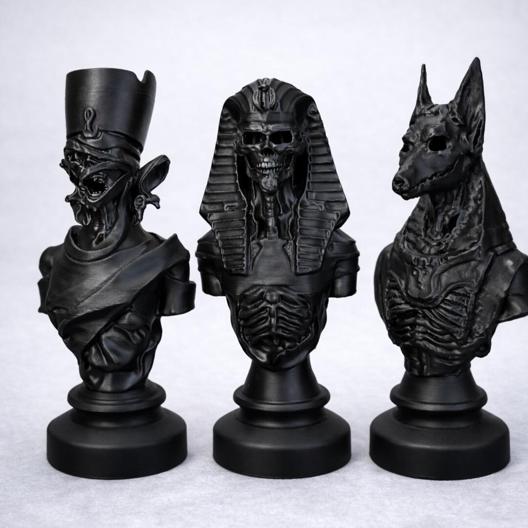 Egyptian Chess Set – the Living Vs the Undead - Etsy