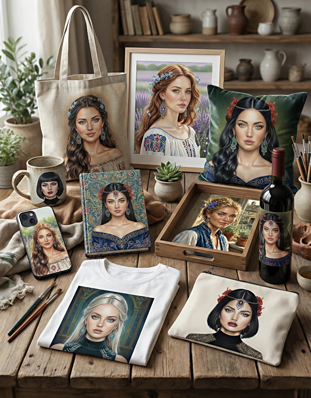 Ethnic Royalty Portrait Art Prints, Heritage Queens Collection (digital ...