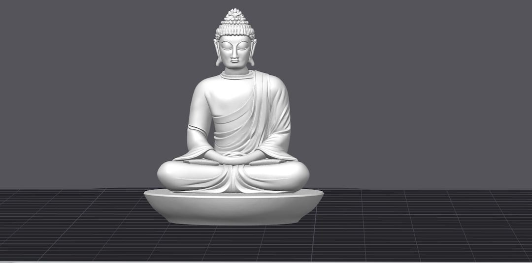Meditating Buddha STL File – for 3D Printer | Zen Statue, Home ...
