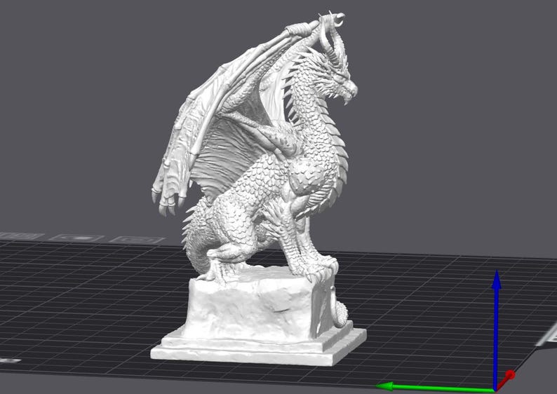 Ice Dragon STL File – for 3D Printer | Fantasy Dragon, Epic Miniature ...
