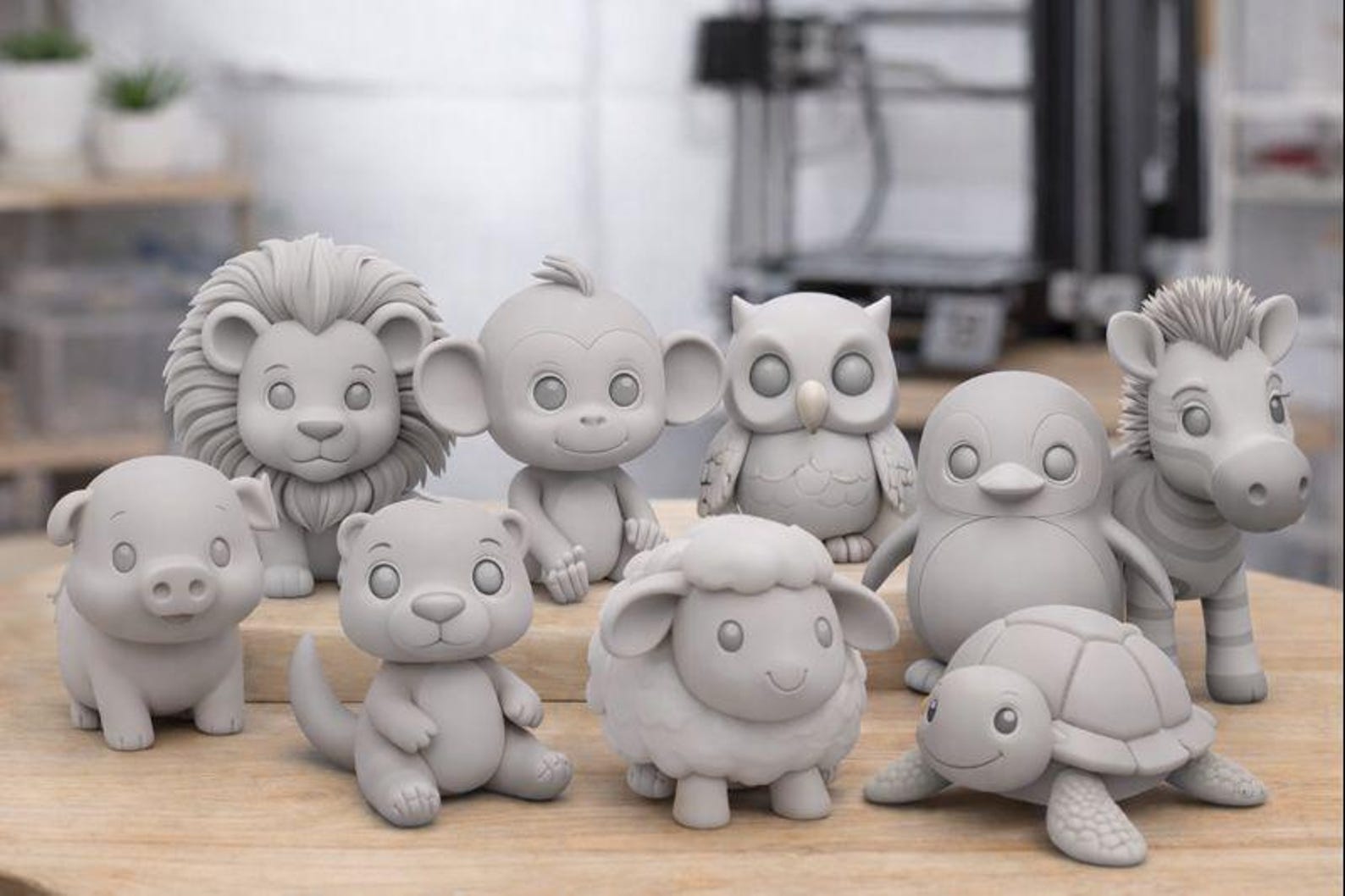 Cute Animal STL Bundle – Cozy Miniature Village – 3D Printable Diorama ...