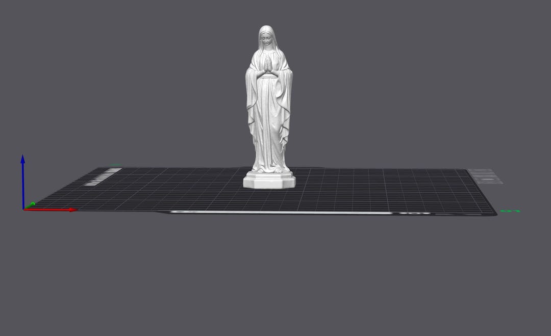 Virgin Mary Statue STL File | 3D Files for 3D Printers | Religious ...