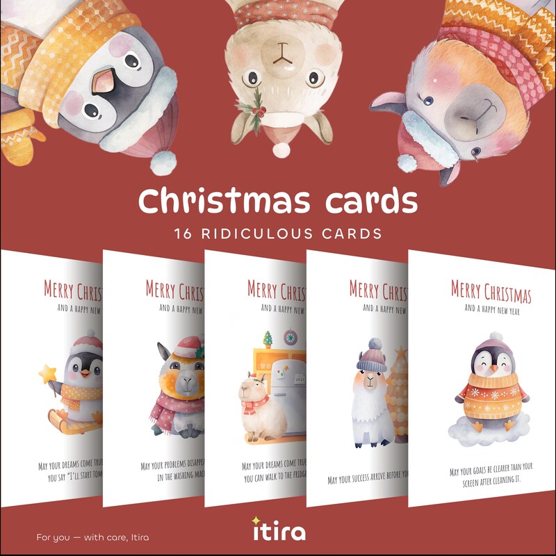 Friends Christmascards - Etsy