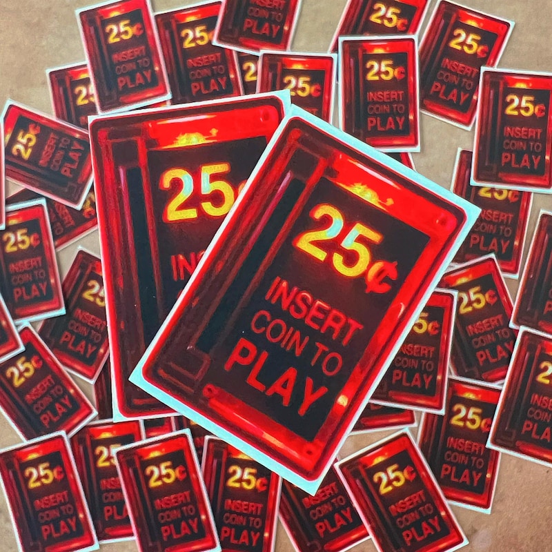 Vintage Arcade Game Stickers - Etsy