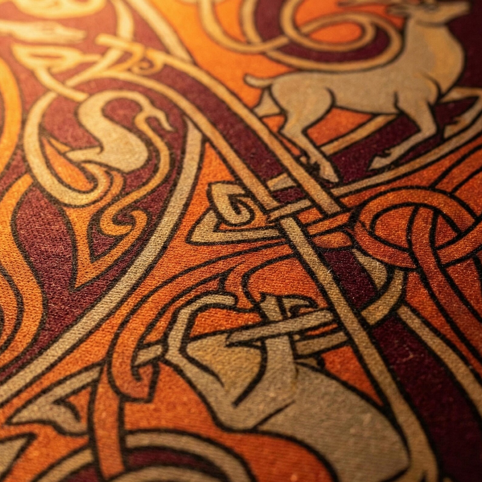 Celtic Goddess Desk Mat, Fiery Orange Tapestry Art, Pagan Wiccan Decor ...