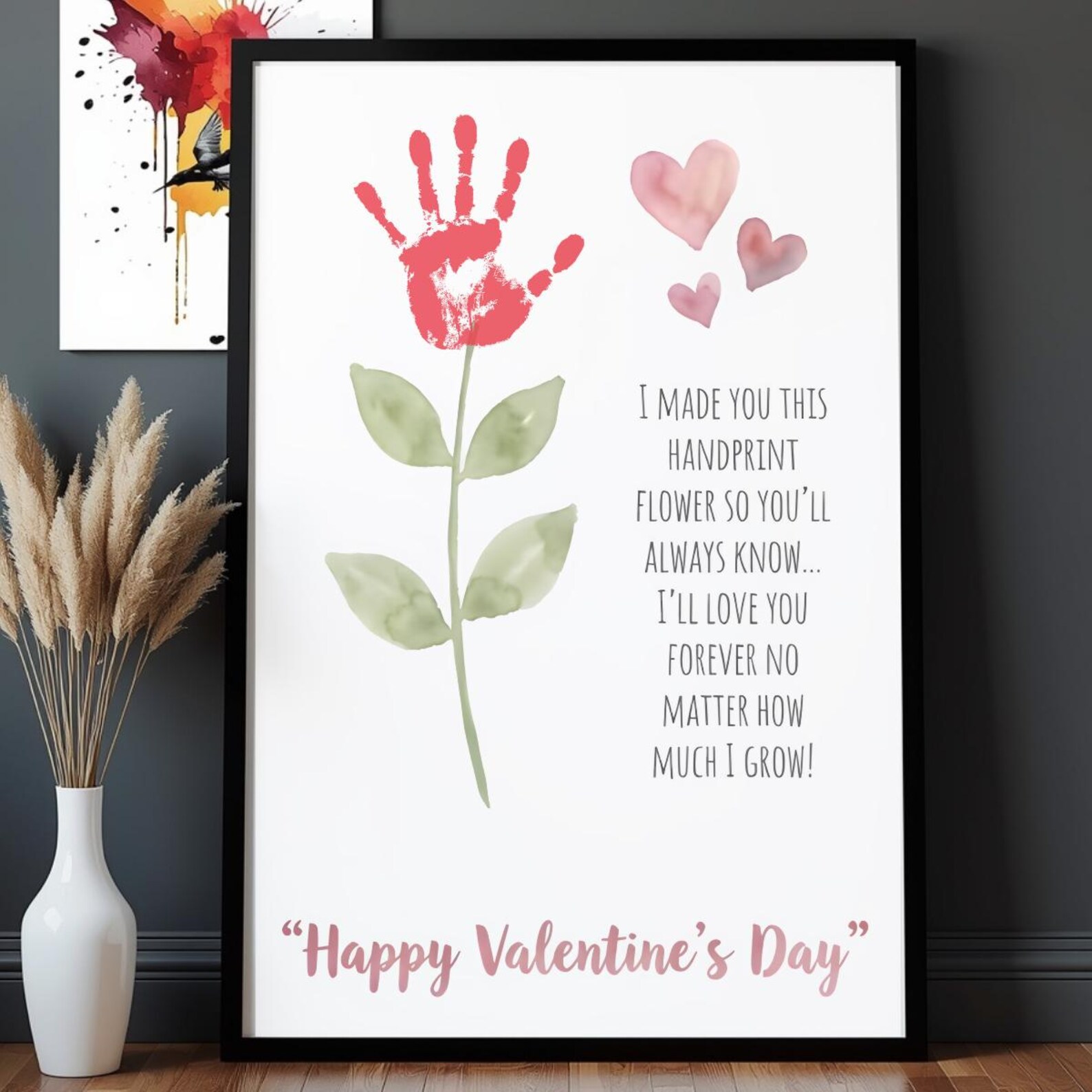 Valentine’s Day Handprint Art for Kids, A4 Printable Classroom Craft ...