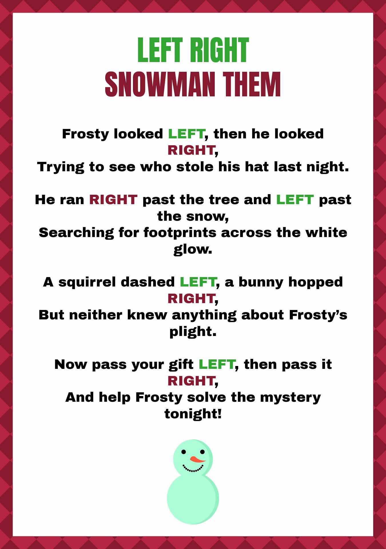 Left-right Rudolph Game Printable | Christmas Gift Exchange (PNG) - Etsy