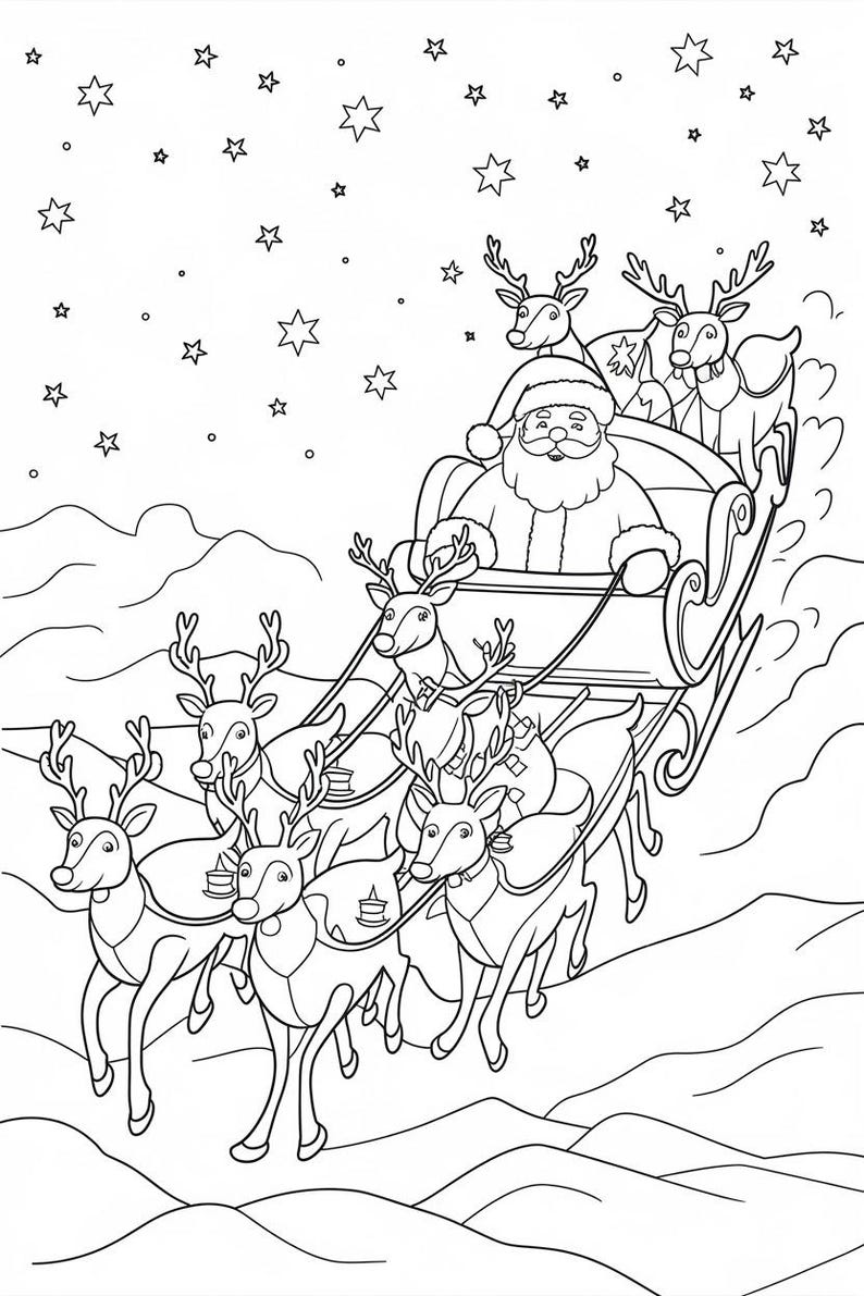 100+ Christmas Coloring Pages, Winter Holiday Fun (PDF Download) - Etsy