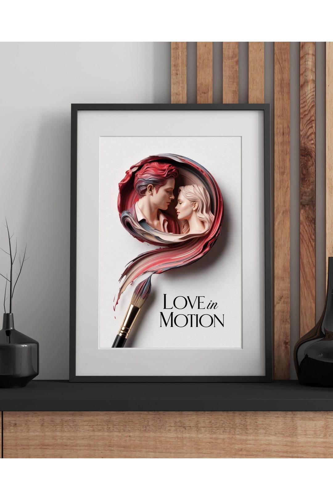 Romantic Couple Wall Art Print, Valentine’s Day Gift for Him Her ...