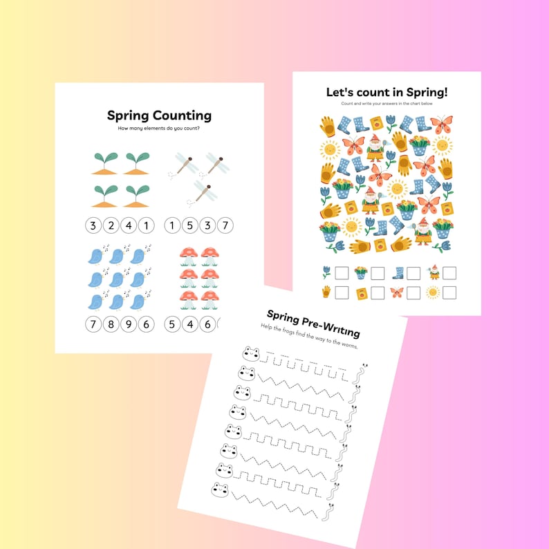 Kindergarten Spring Workbook, Spring Workbook, Kindergarten Spring ...