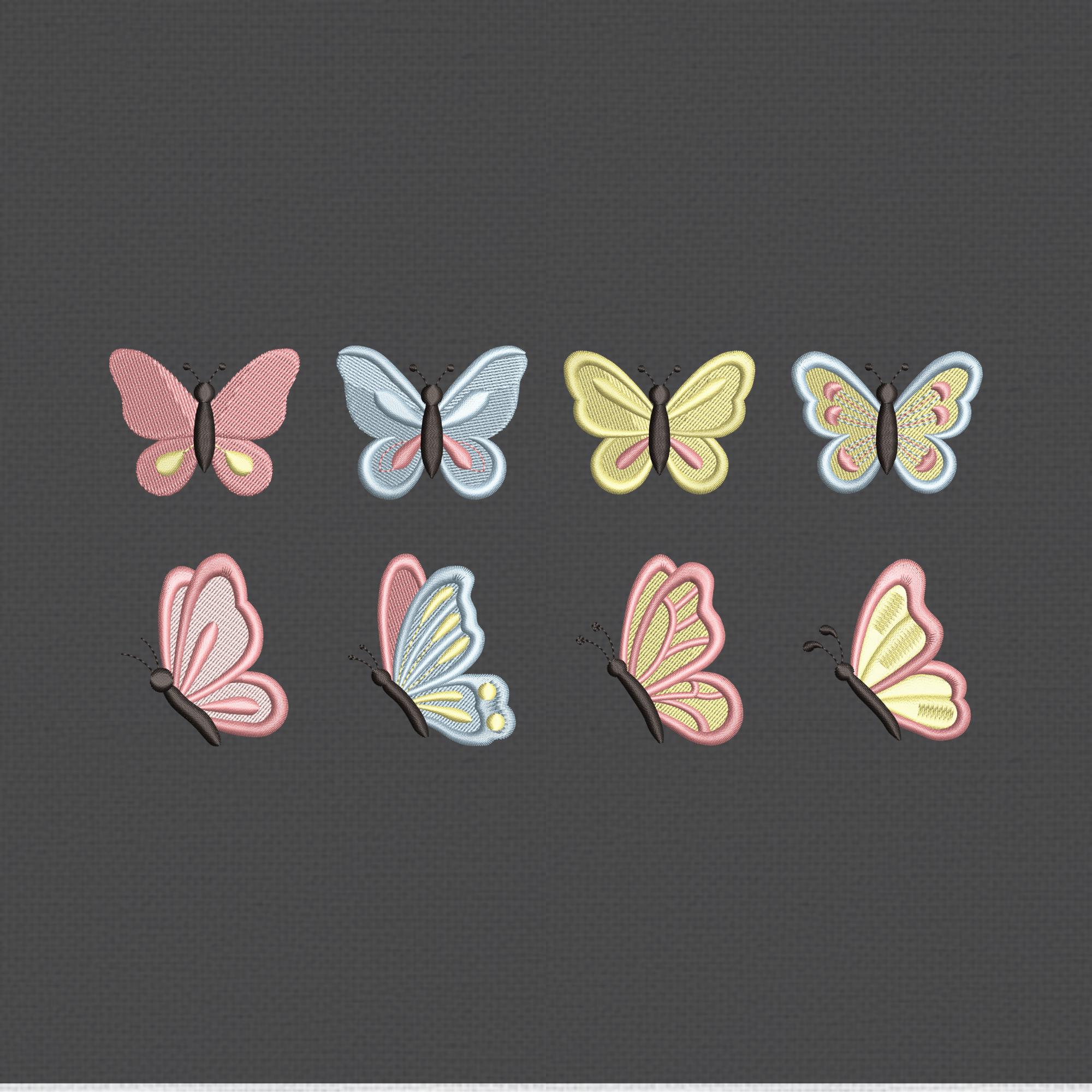 Mini Butterfly Embroidery Design Bundle 8 Small Butterflies Machine ...