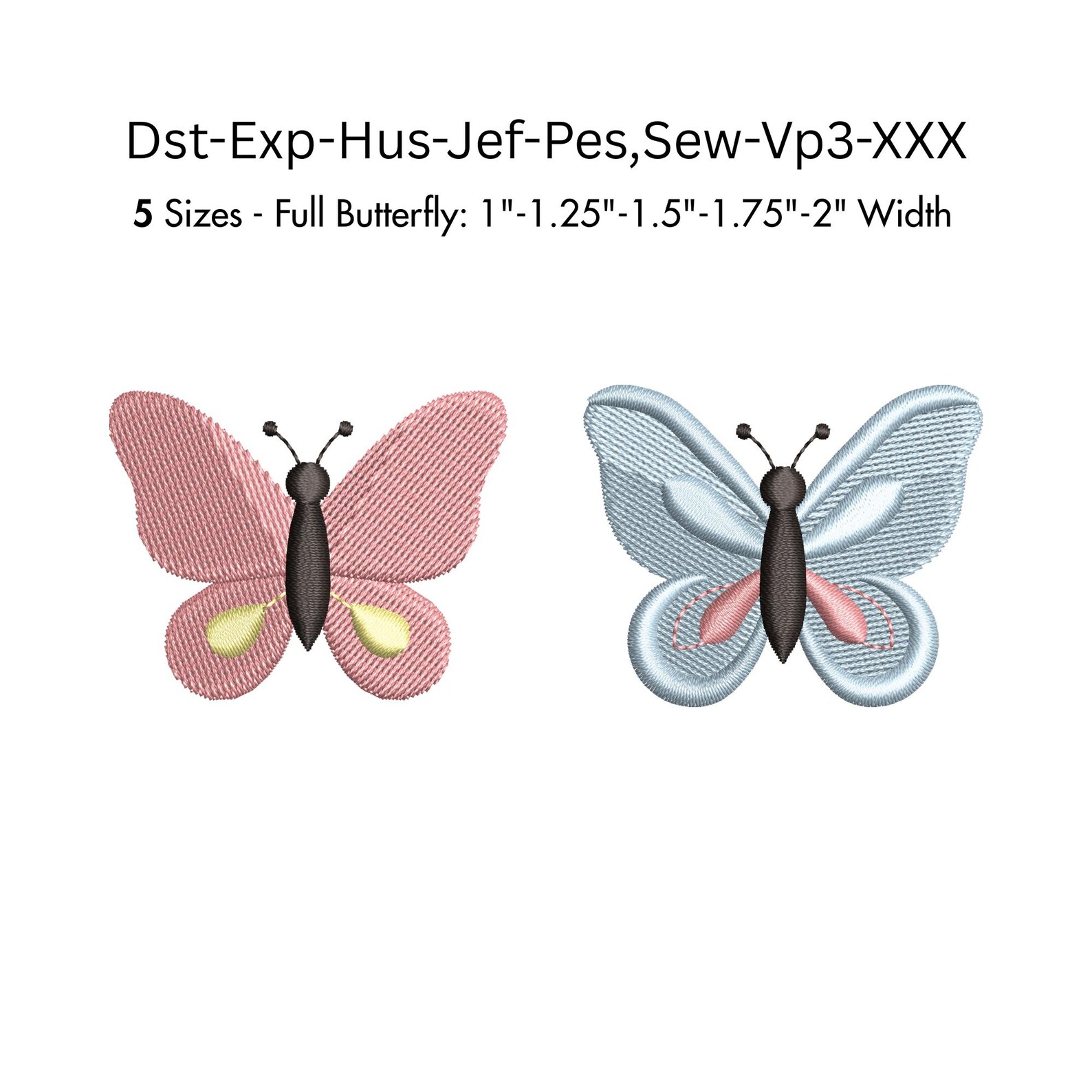 Mini Butterfly Embroidery Design Bundle 8 Small Butterflies Machine ...