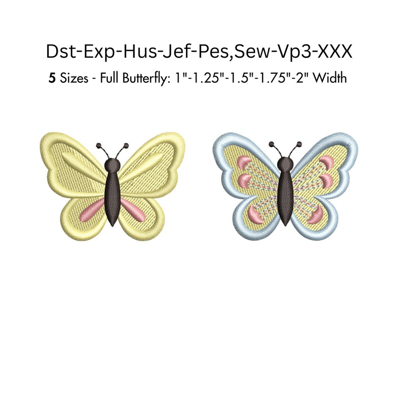 Mini Butterfly Embroidery Design Bundle 8 Small Butterflies Machine ...