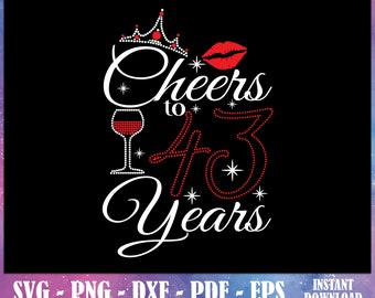 43 Birthday Svg - Etsy