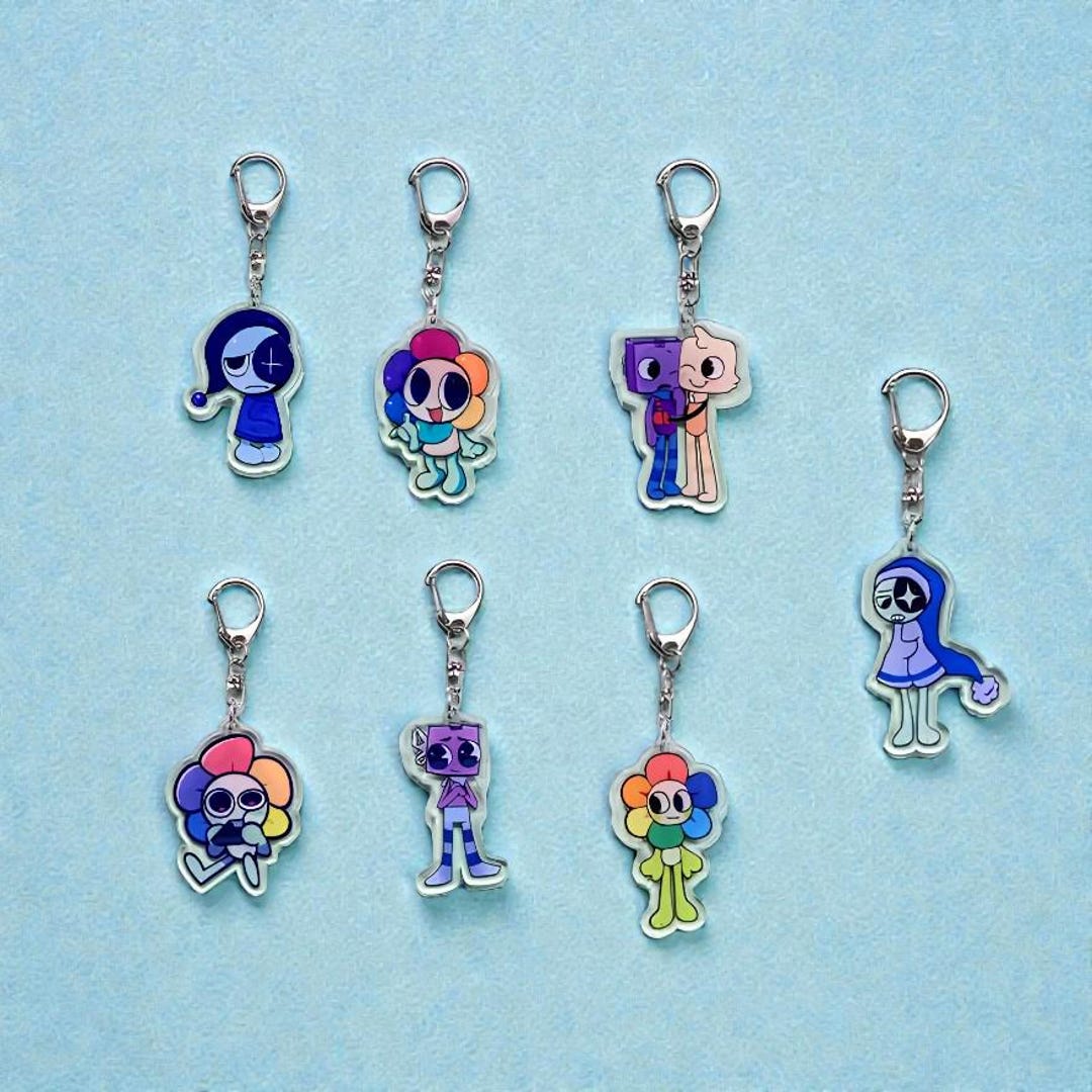 Dandy’s World Character Keychain – Colorful Acrylic Charm - Etsy