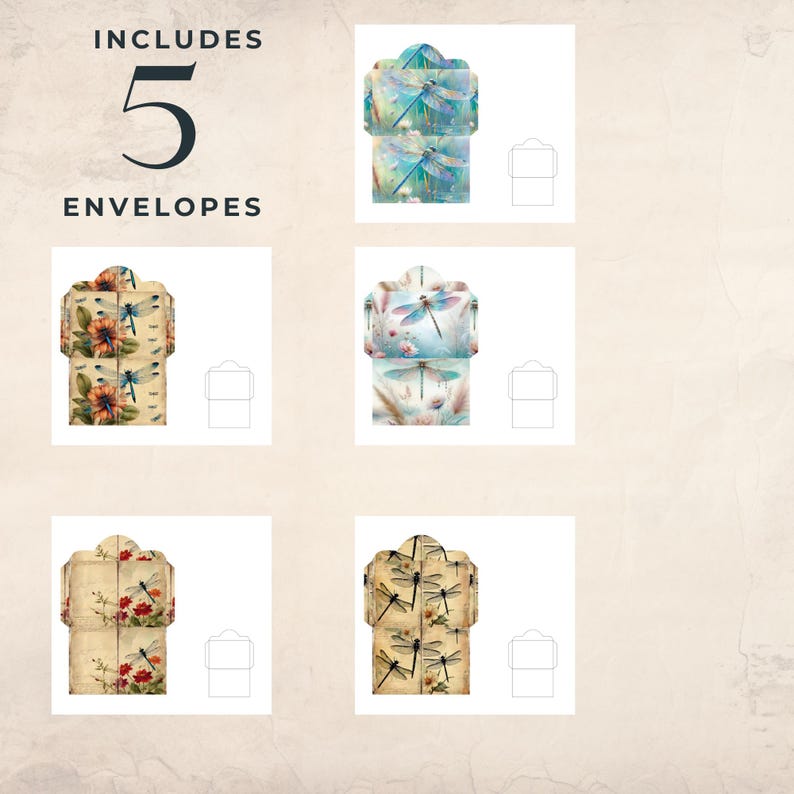 Dragonfly Junk Journal Kit Printable – Botanical Ephemera, Cottagecore ...