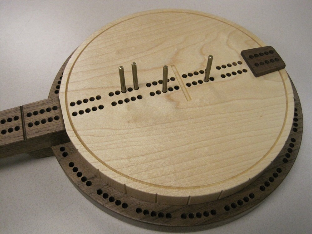 Banjo Cribbage Board - Etsy