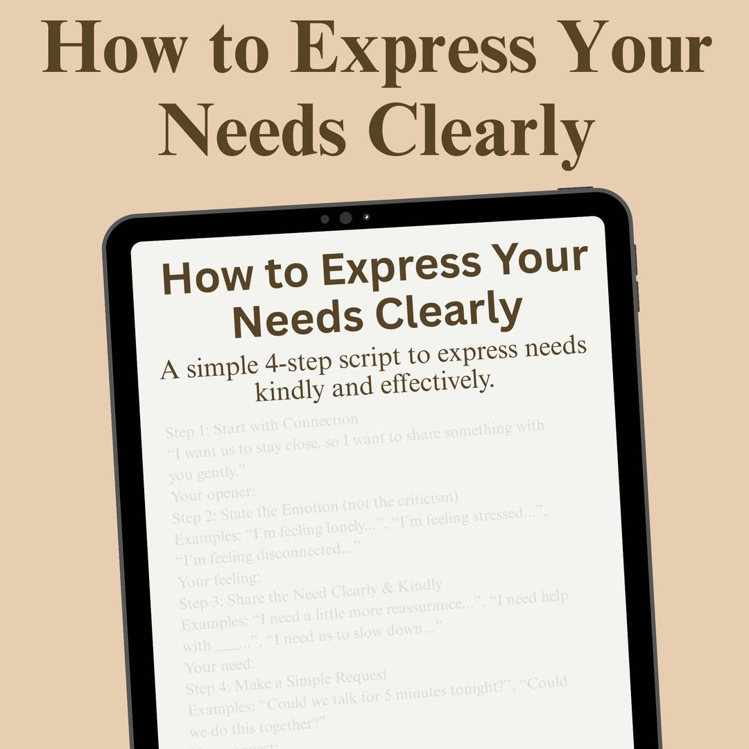 How to Express Your Needs Clearly | Needs Expression Script | Printable ...