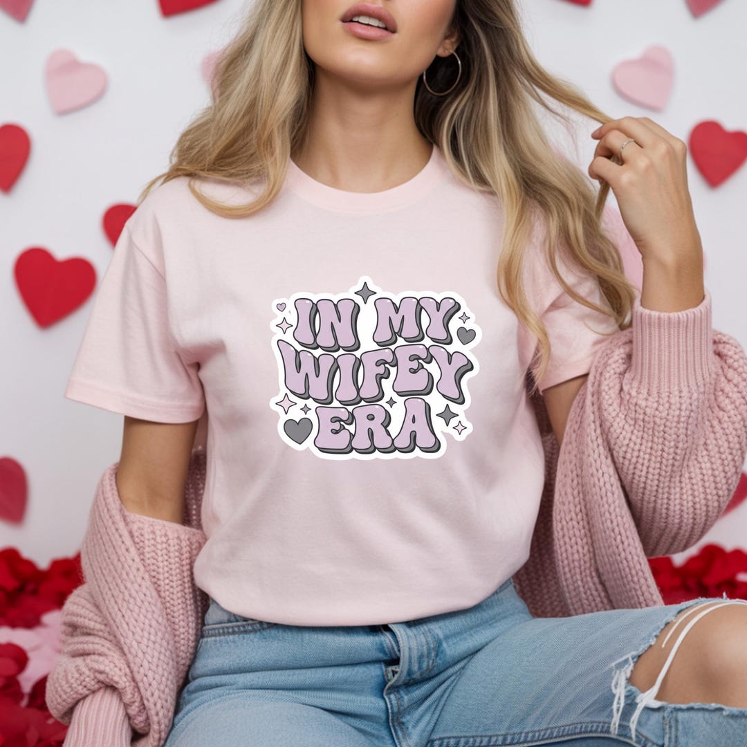 In My Wifey Era Comfort Colors Tee, Personalized Bride Shirt, Wedding ...