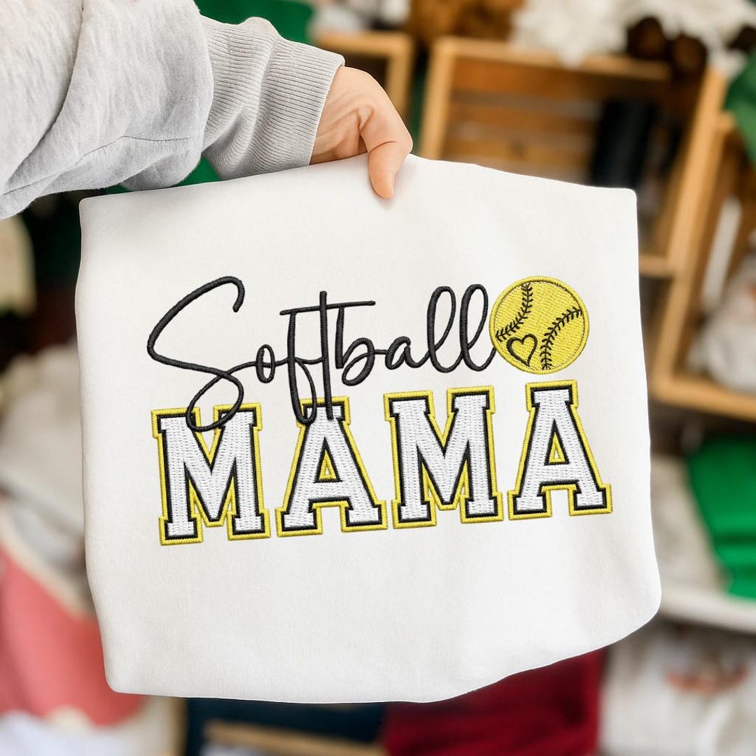 Softball Mama, Sports Mom Embroidery Design, Instant Download Dst Pe - Etsy