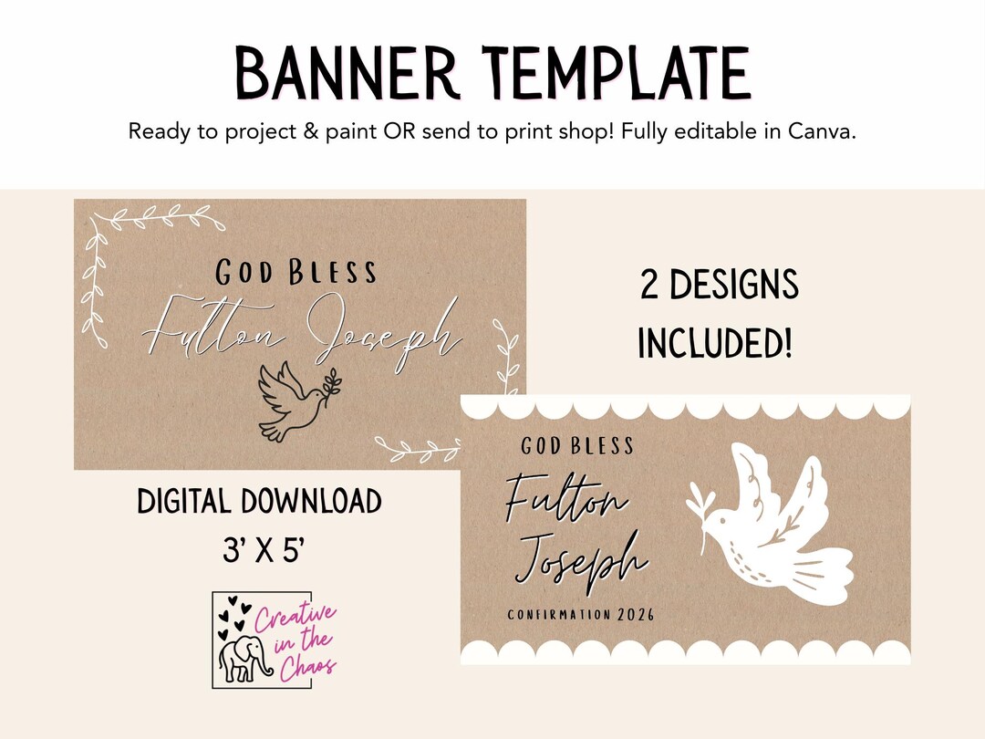 Confirmation Banner Template | Editable Canva Template | Instant ...
