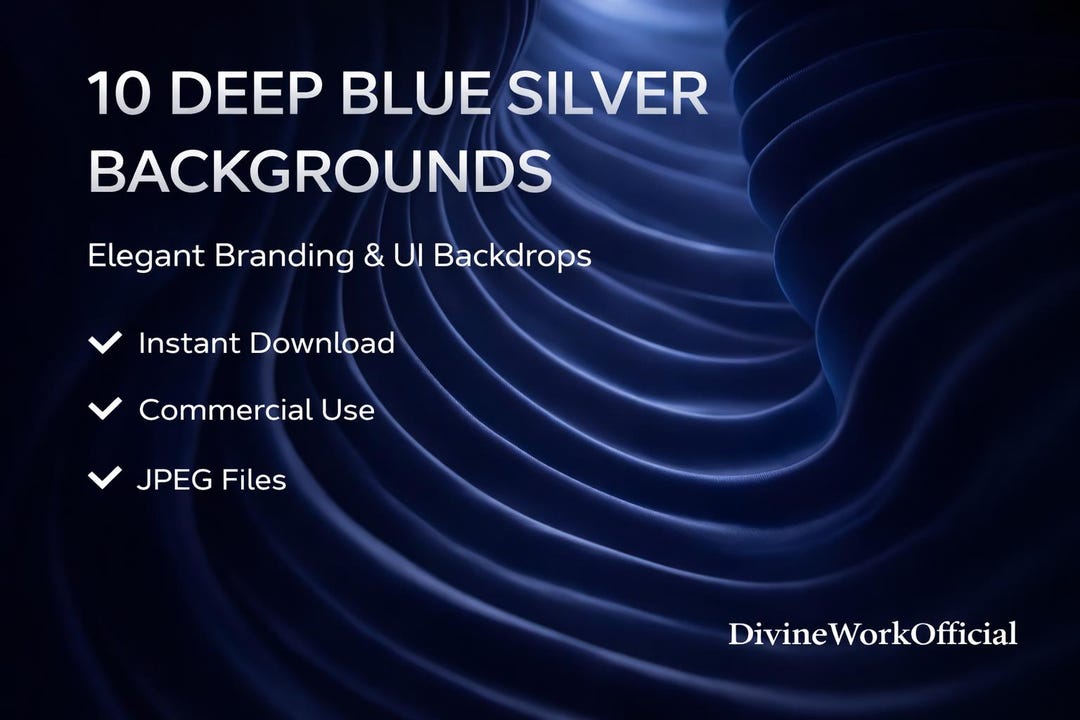 10 Deep Blue Silver Backgrounds for Branding, Business Design ...