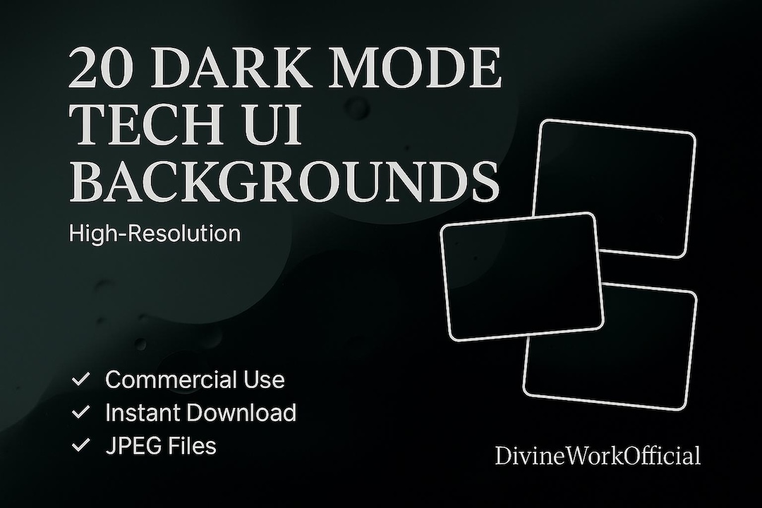 20 Dark Mode Tech UI Backgrounds | Minimal Tech Circles, Abstract ...