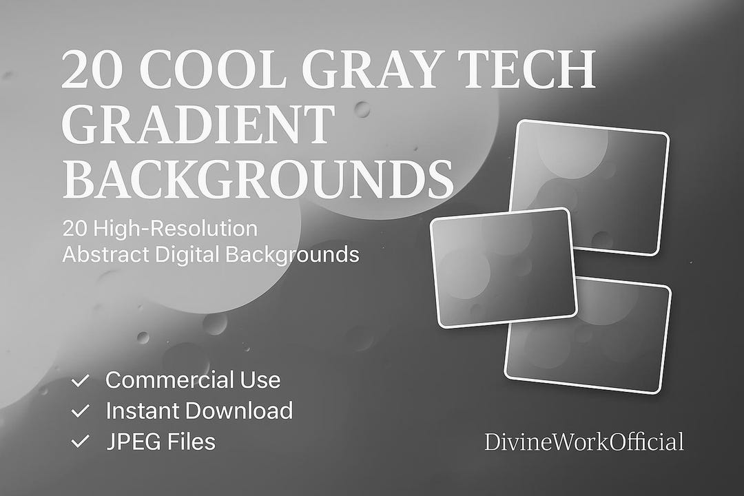 20 Cool Gray Tech Gradient Background | Modern Futuristic UI Digital ...