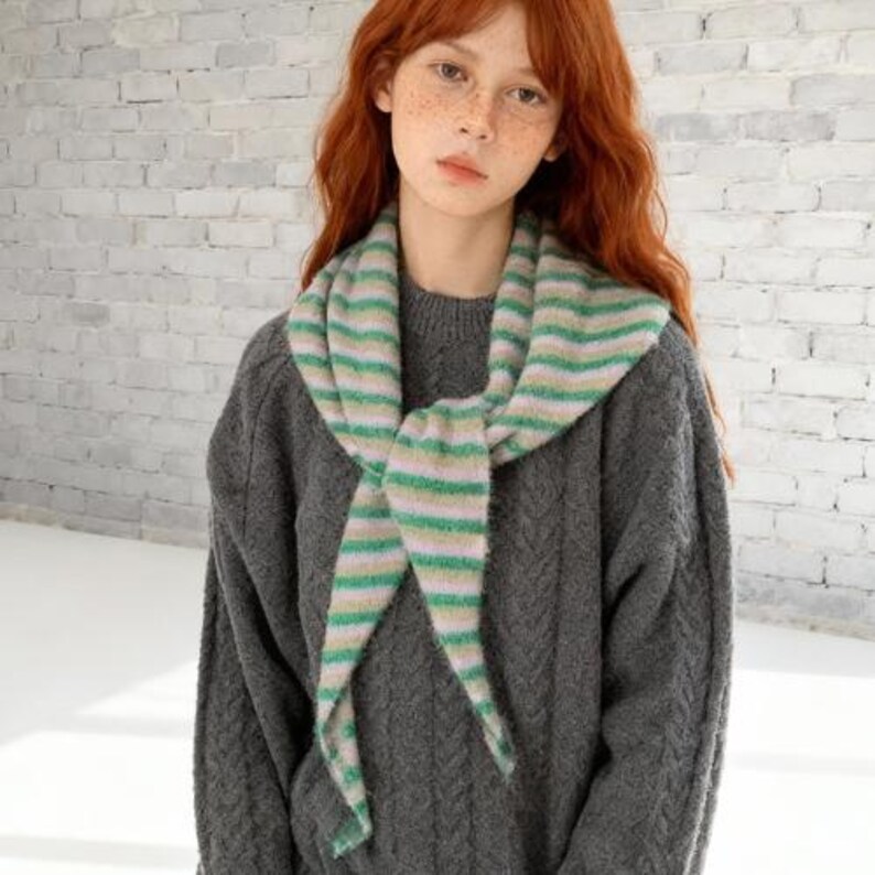 100% Wool Triangle Scarf • Soft Winter Bandana Snood Wrap - Etsy