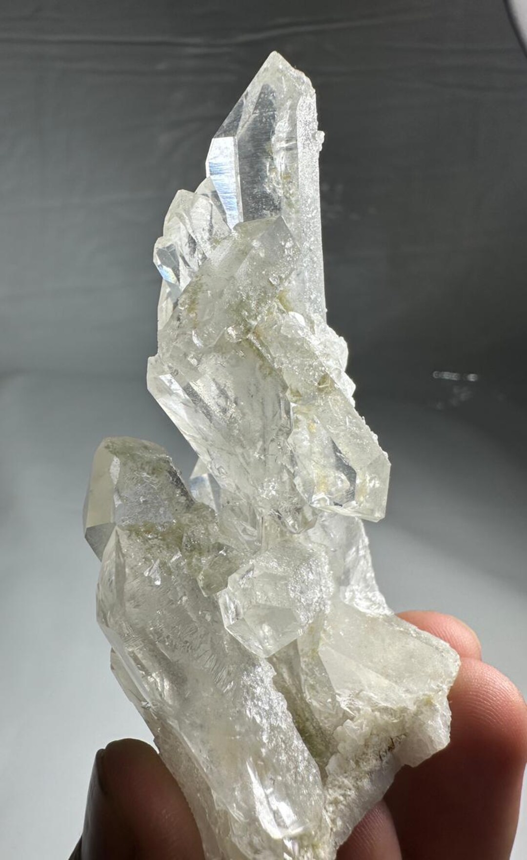 Rare Faden Quartz Crystal Cluster – Transparent Prismatic Specimen With ...