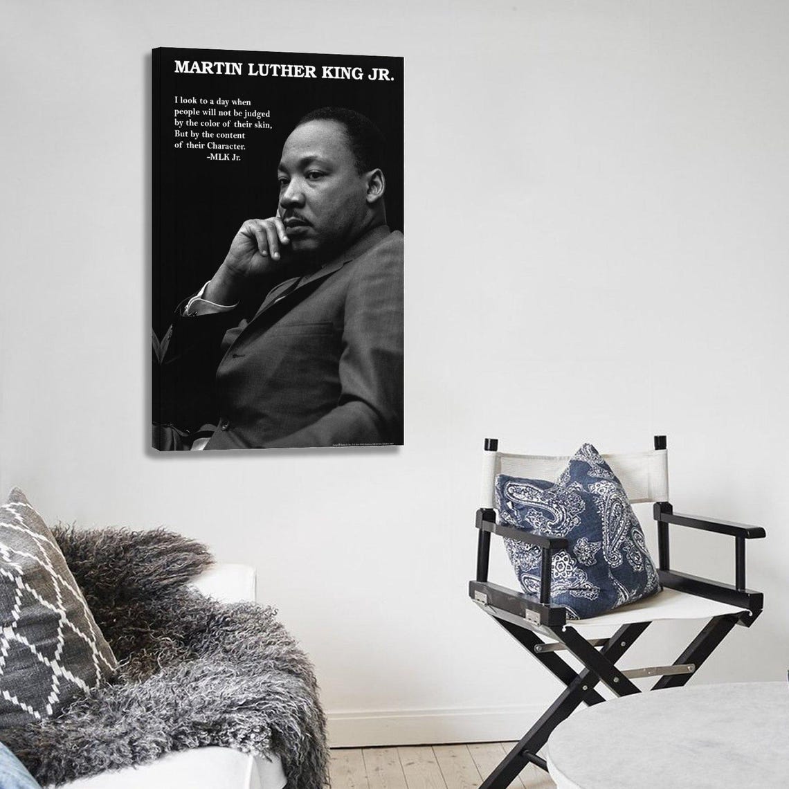 Martin Luther King Jr. Canvas Wall Art, Living Room Decor - Etsy