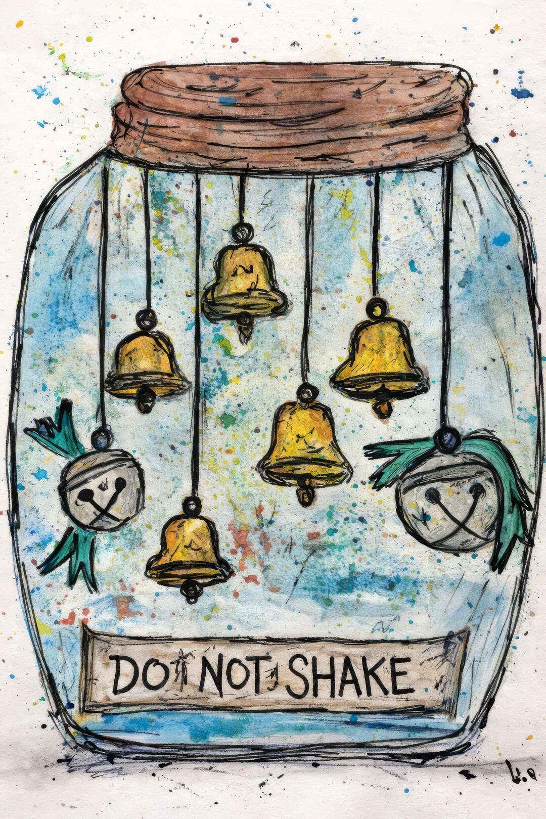 Do Not Shake – Whimsical Bell Jar Art Print | Contained Curiosities ...