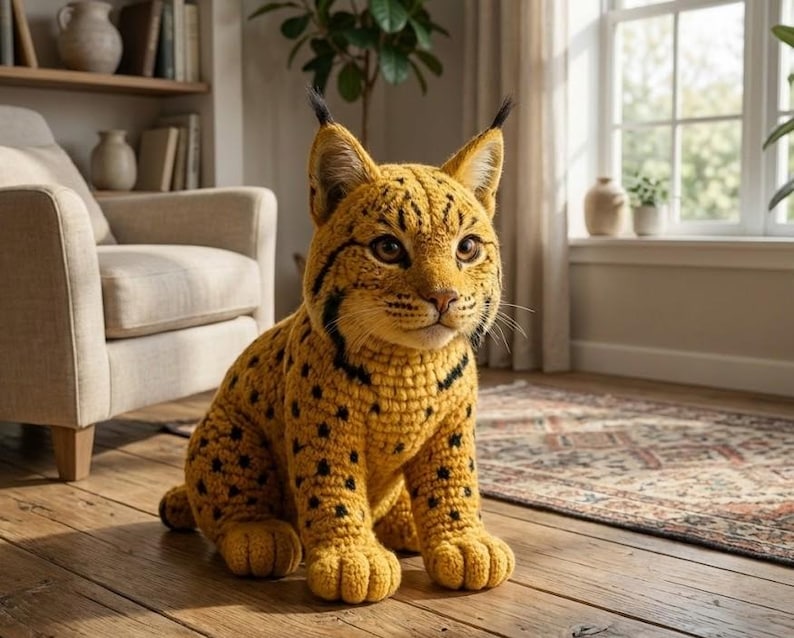 Realistic Lynx Amigurumi Crochet Pattern PDF – Wild Cat Plush Toy ...