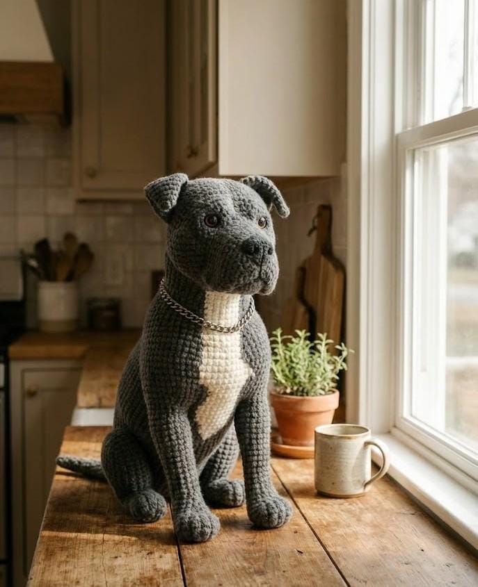 Realistic Pitbull Amigurumi Pattern, Staffy Crochet Dog PDF, Lifelike ...