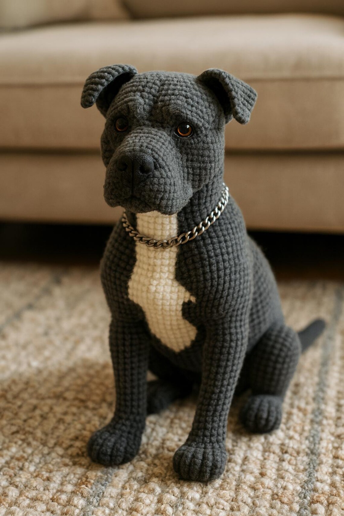 Realistic Pitbull Amigurumi Pattern, Staffy Crochet Dog PDF, Lifelike ...