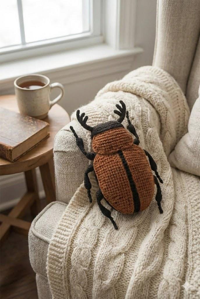 Realistic Stag Beetle Amigurumi Crochet Toy - Handmade Insect Plush ...
