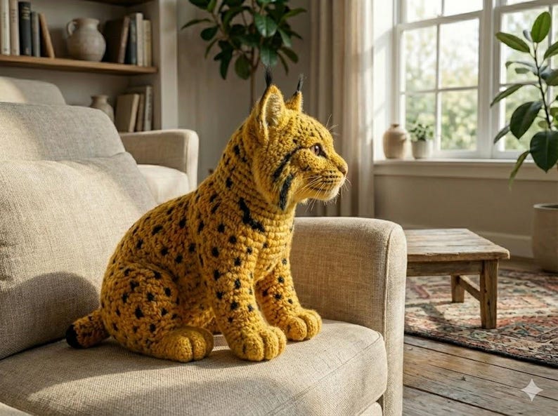 Realistic Lynx Amigurumi Crochet Pattern PDF – Wild Cat Plush Toy ...