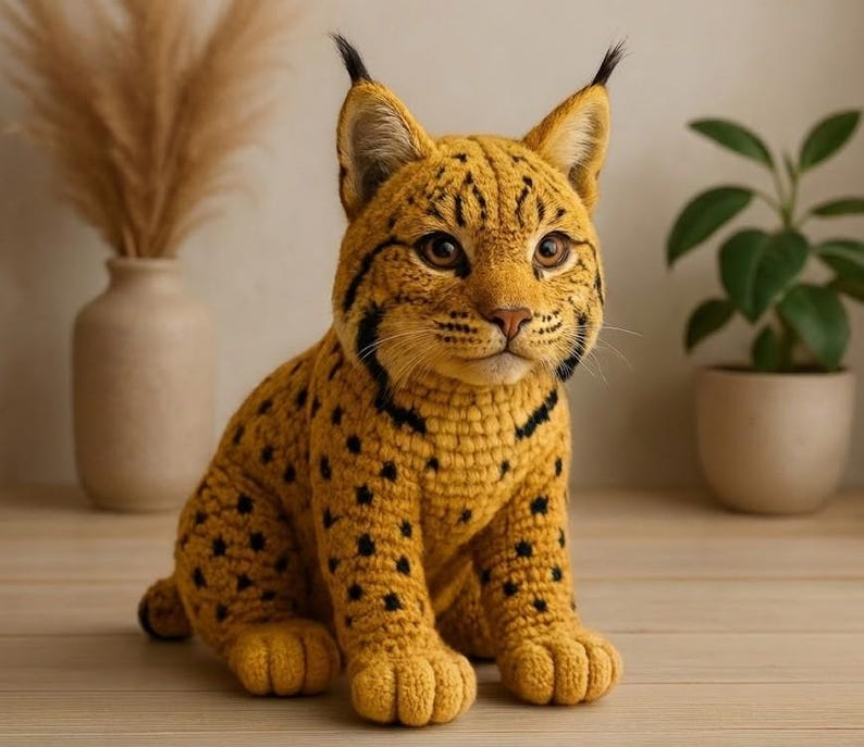 Realistic Lynx Amigurumi Crochet Pattern PDF – Wild Cat Plush Toy ...