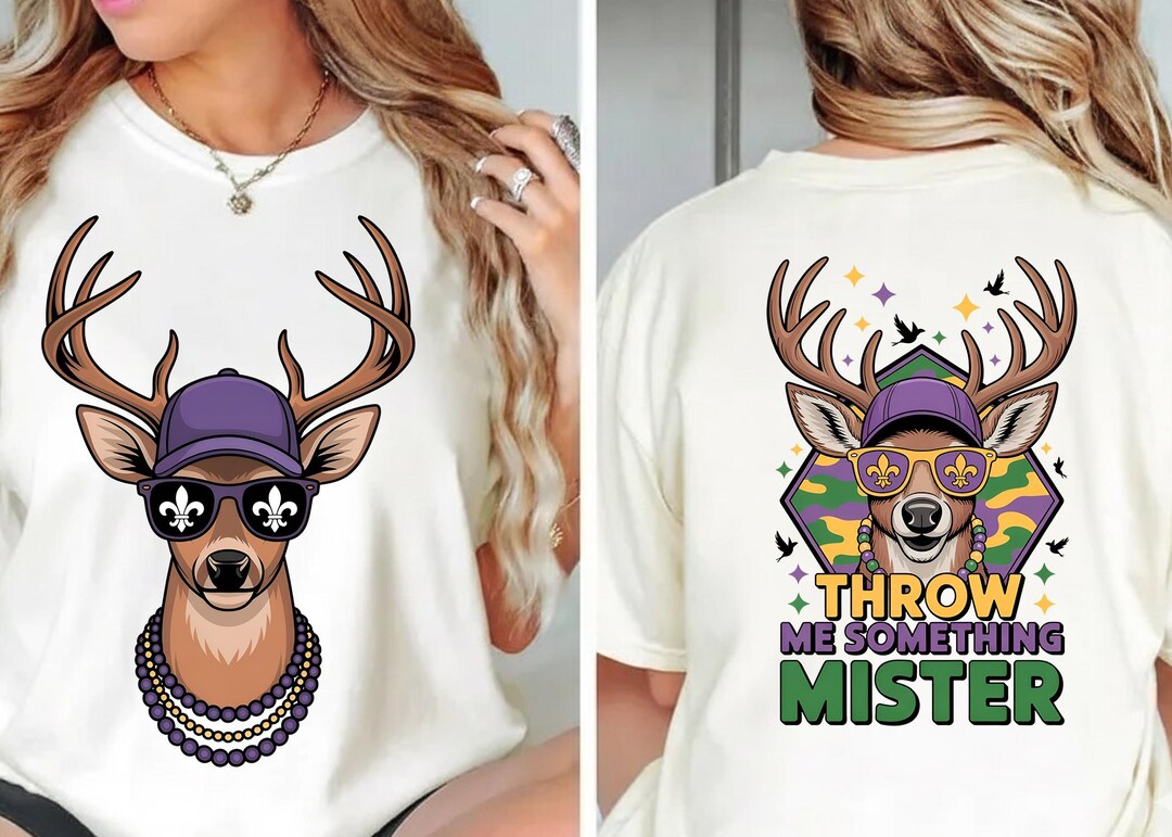 Mardi Gras Buck PNG | Mardi Gras Deer Sublimation | Hunting Mardi Gras ...