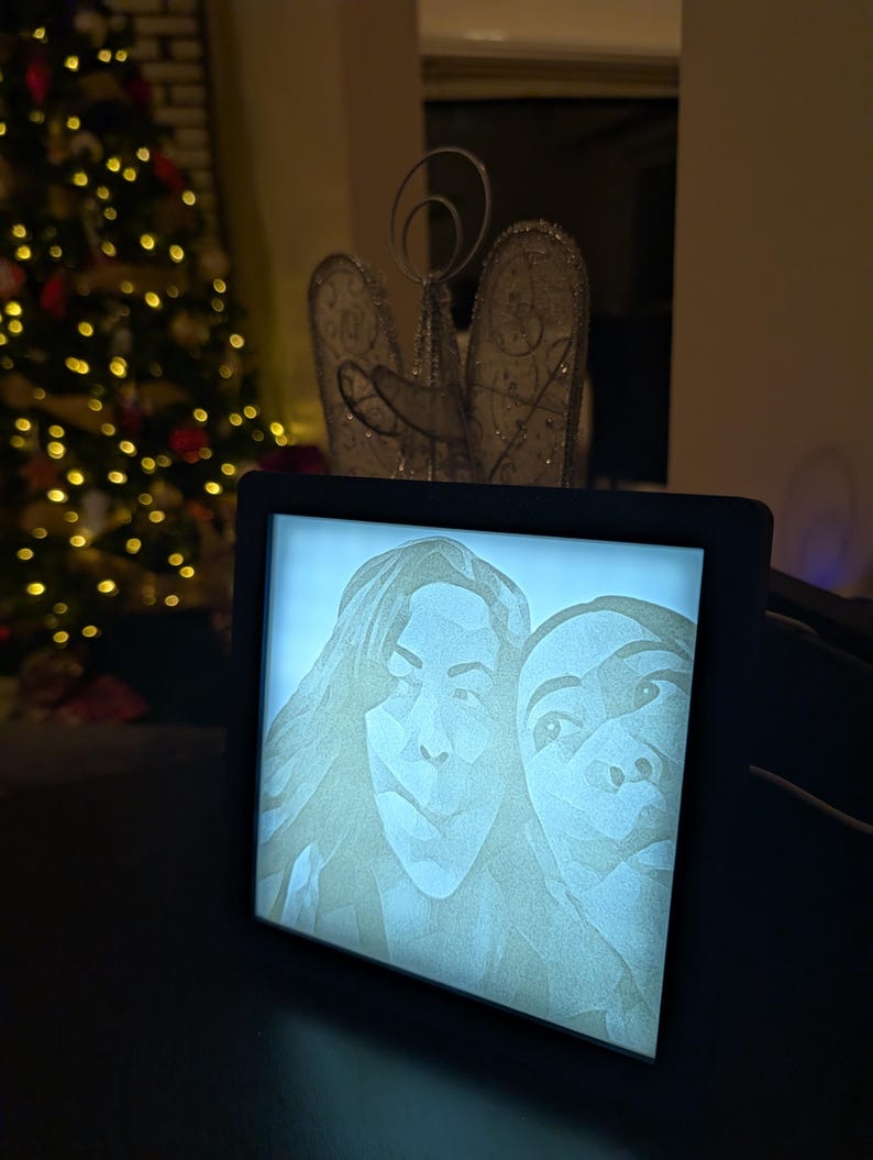 Custom 3D Printed Photo Lithophane | Personalized LED Light - Etsy