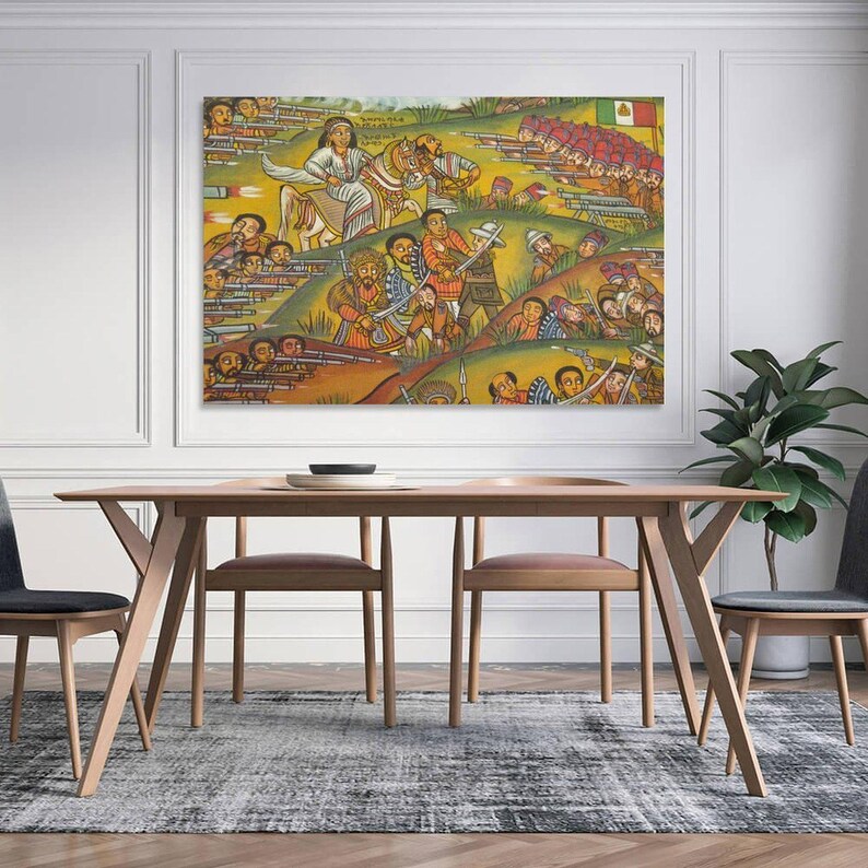 Battle of Adwa Painting Ethiopian Empire V Italy War Painting on Canvas ...